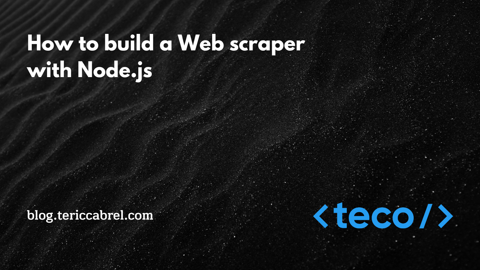 How to build a Web scraper in Node.js