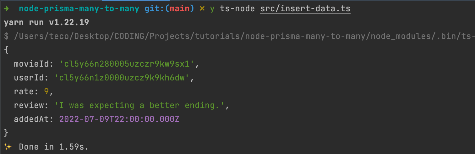Handle a Many-to-Many relationship with Prisma and Node.js