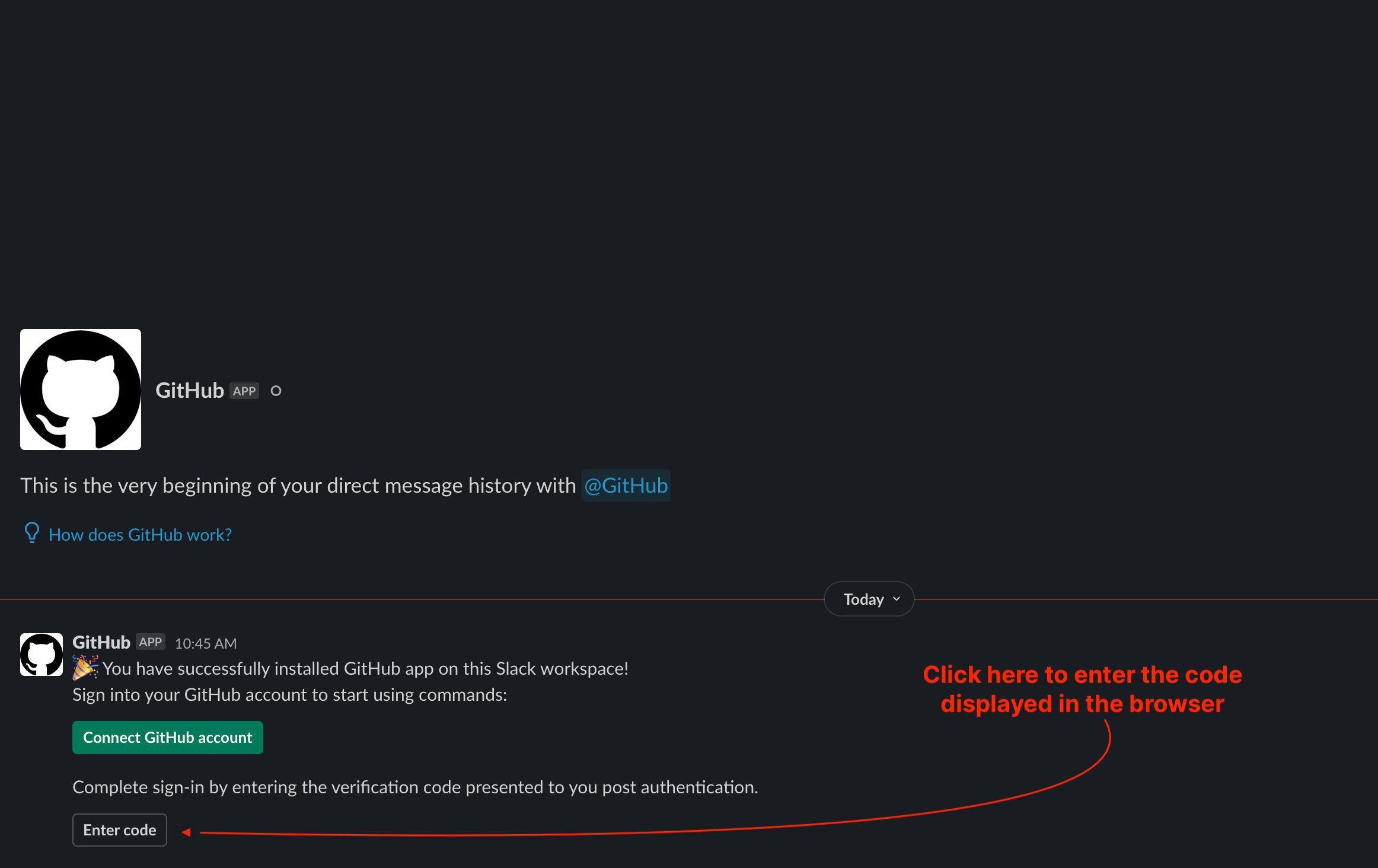 Set up the GitHub integration for Slack
