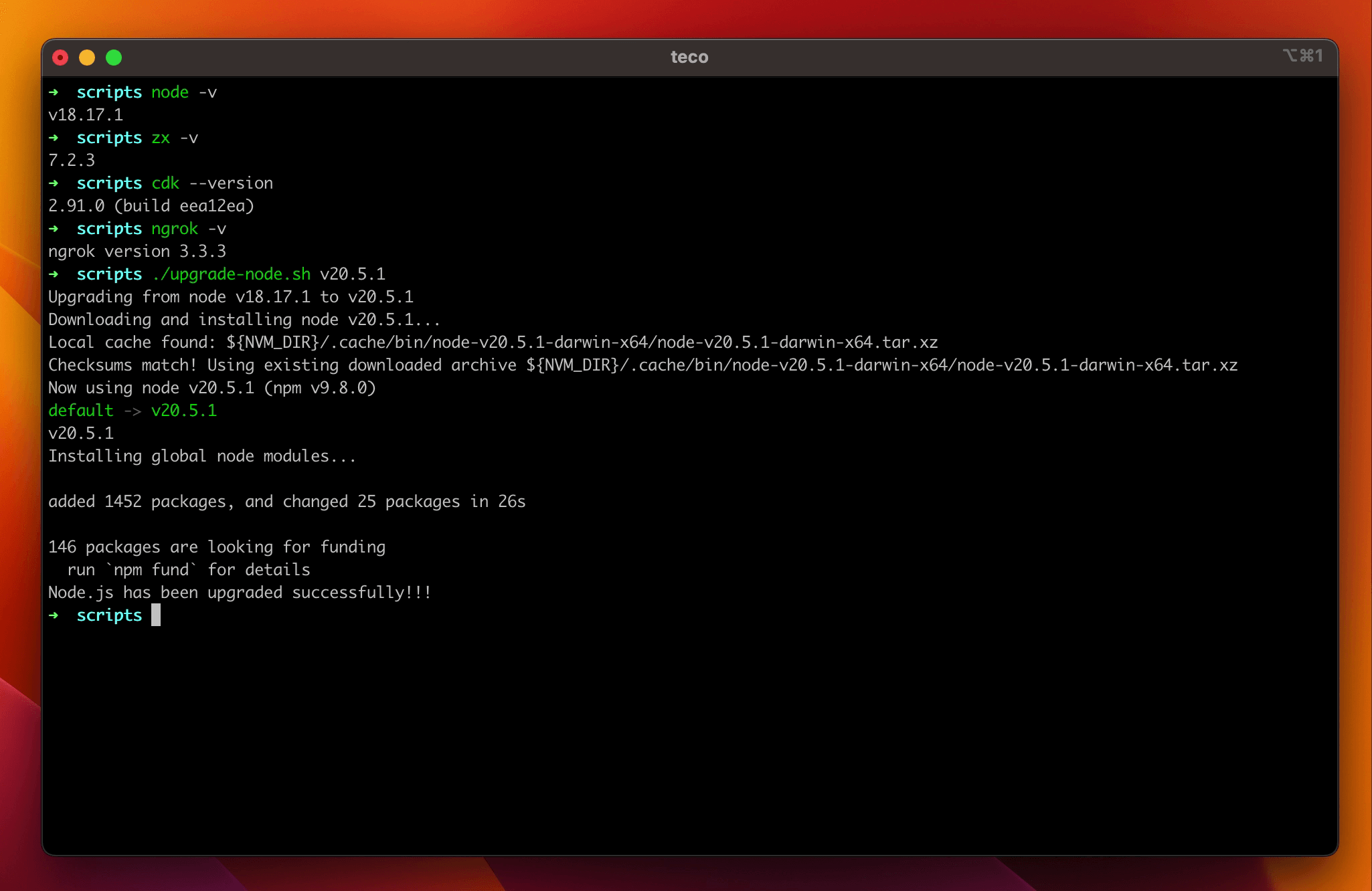 Upgrade Node.js using NVM the right way