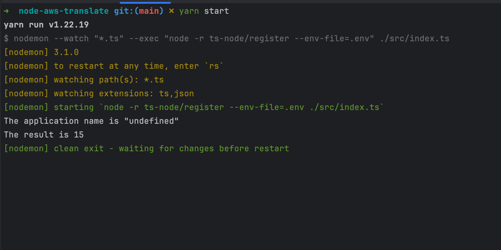 Translate texts in Node.js with Amazon Translate