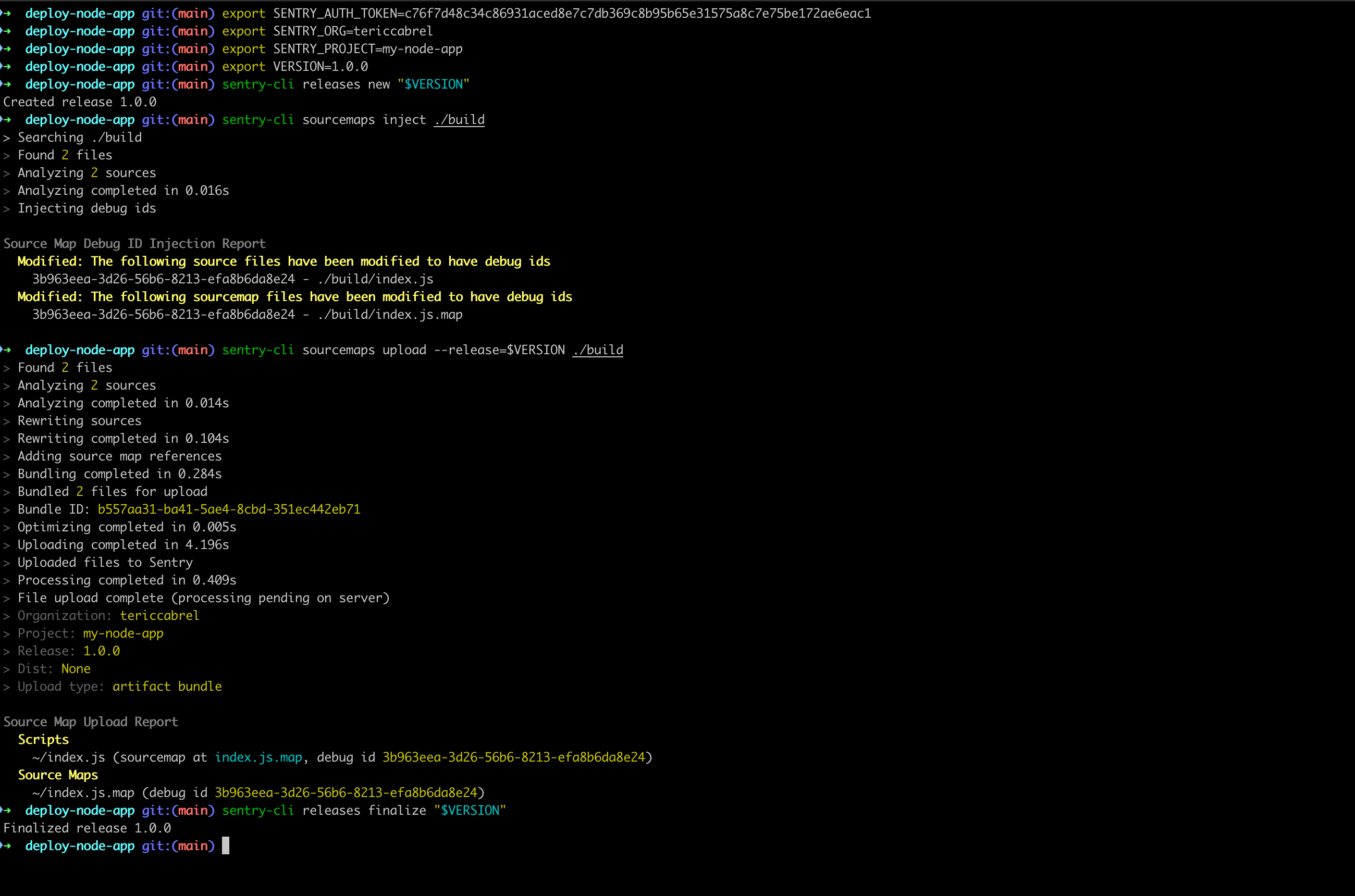 Better Error Stack Trace with Node.js Source Maps and Sentry