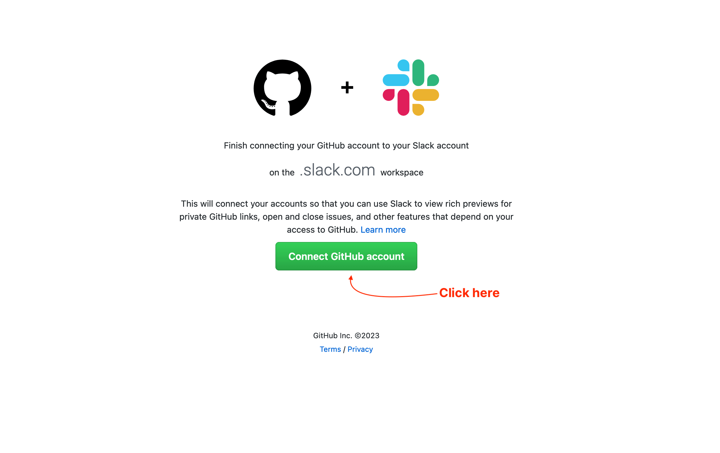 Set up the GitHub integration for Slack