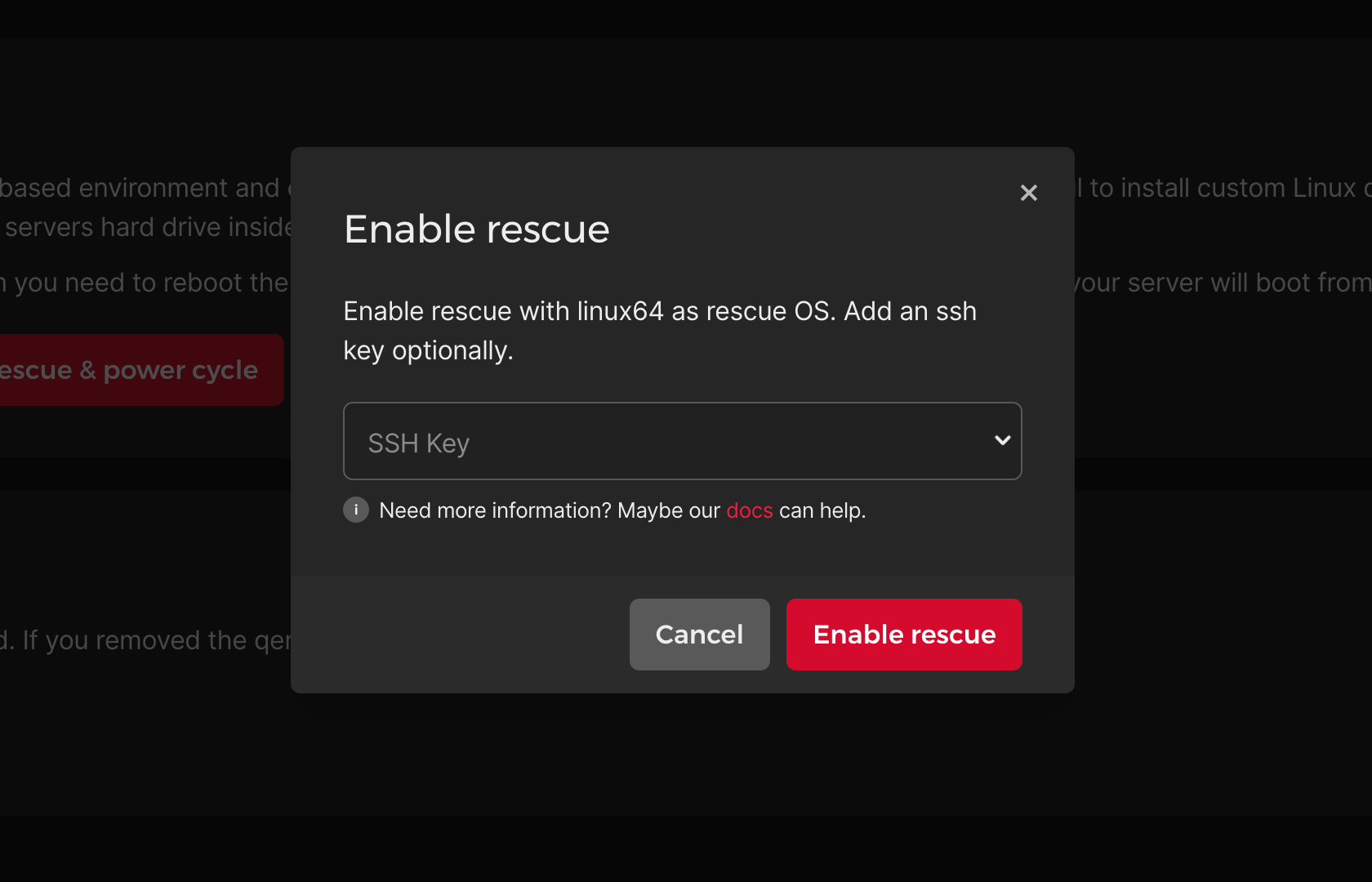 Use Hetzner’s rescue mode to unlock your server