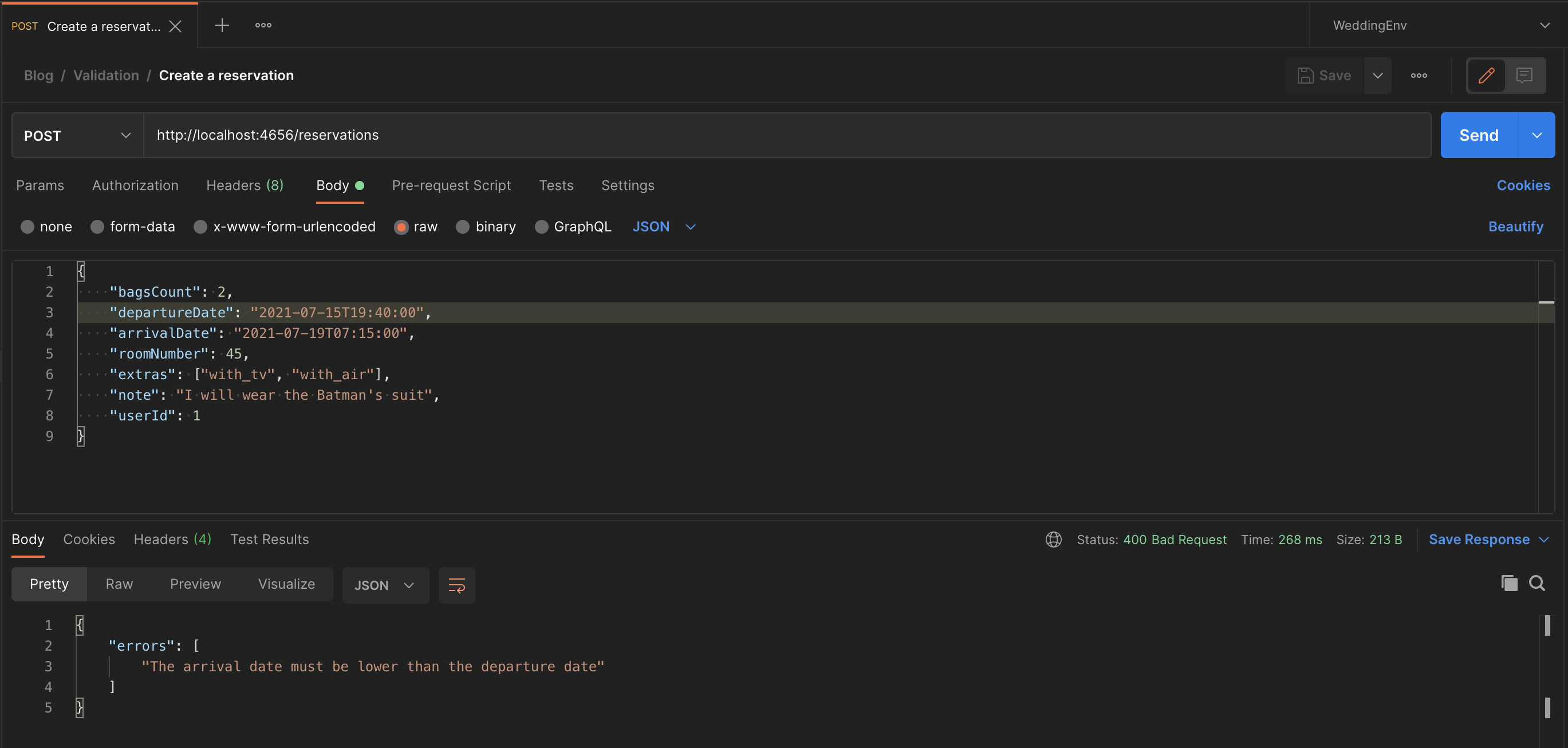 Write Custom Validator For Request Body In Spring Boot