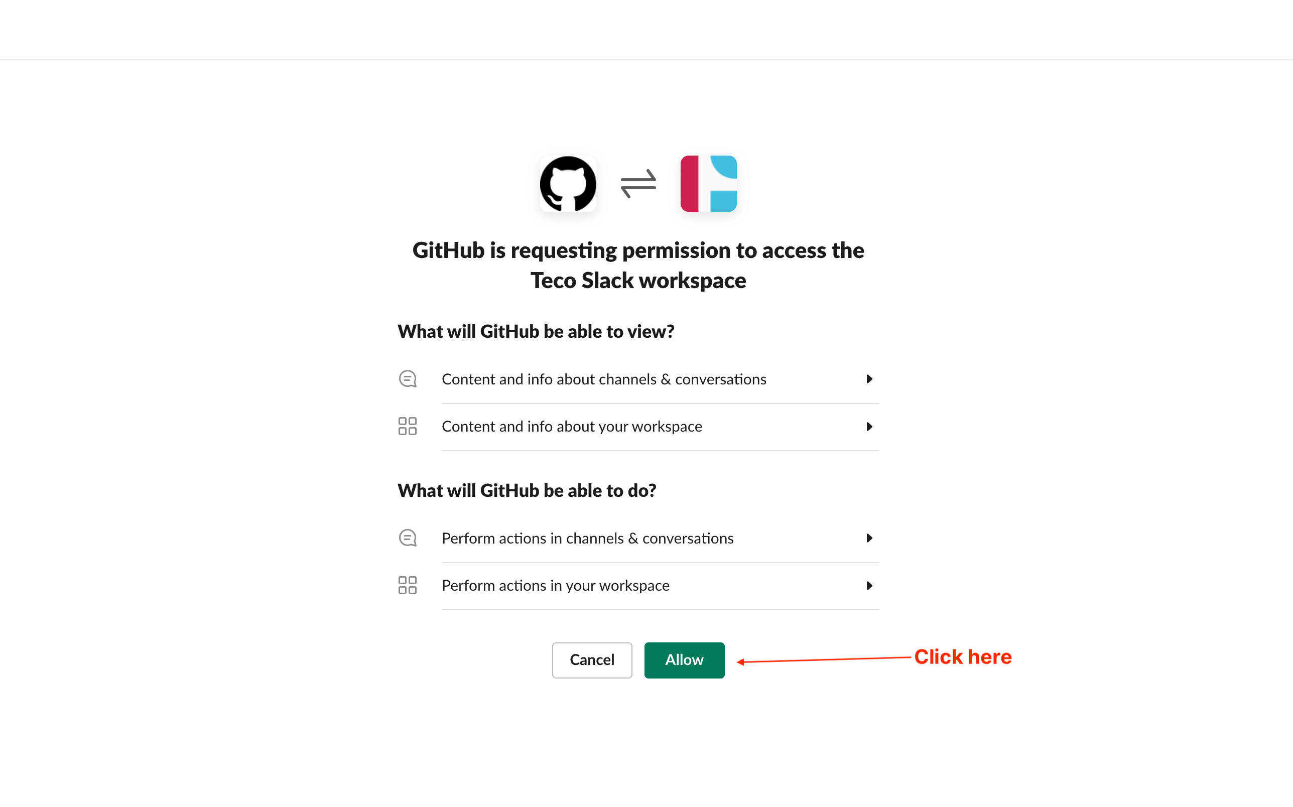 Set up the GitHub integration for Slack