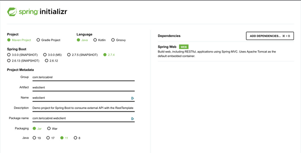 Make HTTP requests in a Java application using Spring RestTemplate