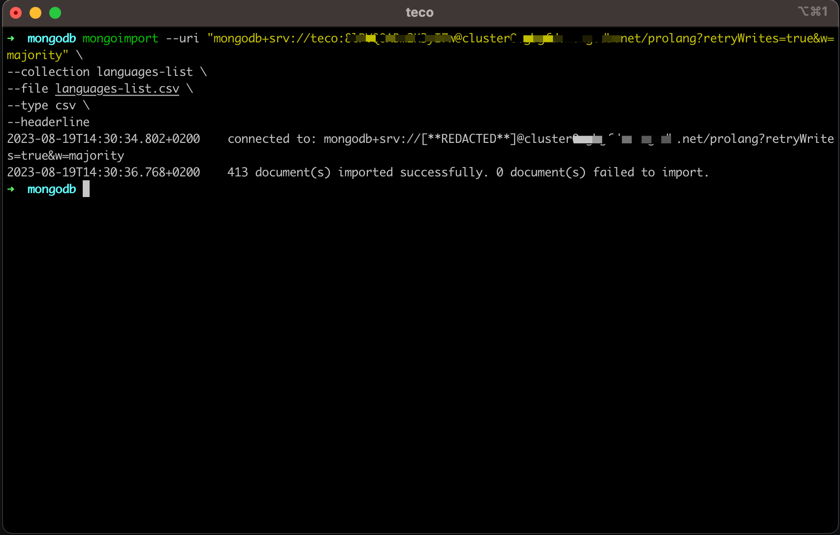 Backup and Restore a MongoDB database