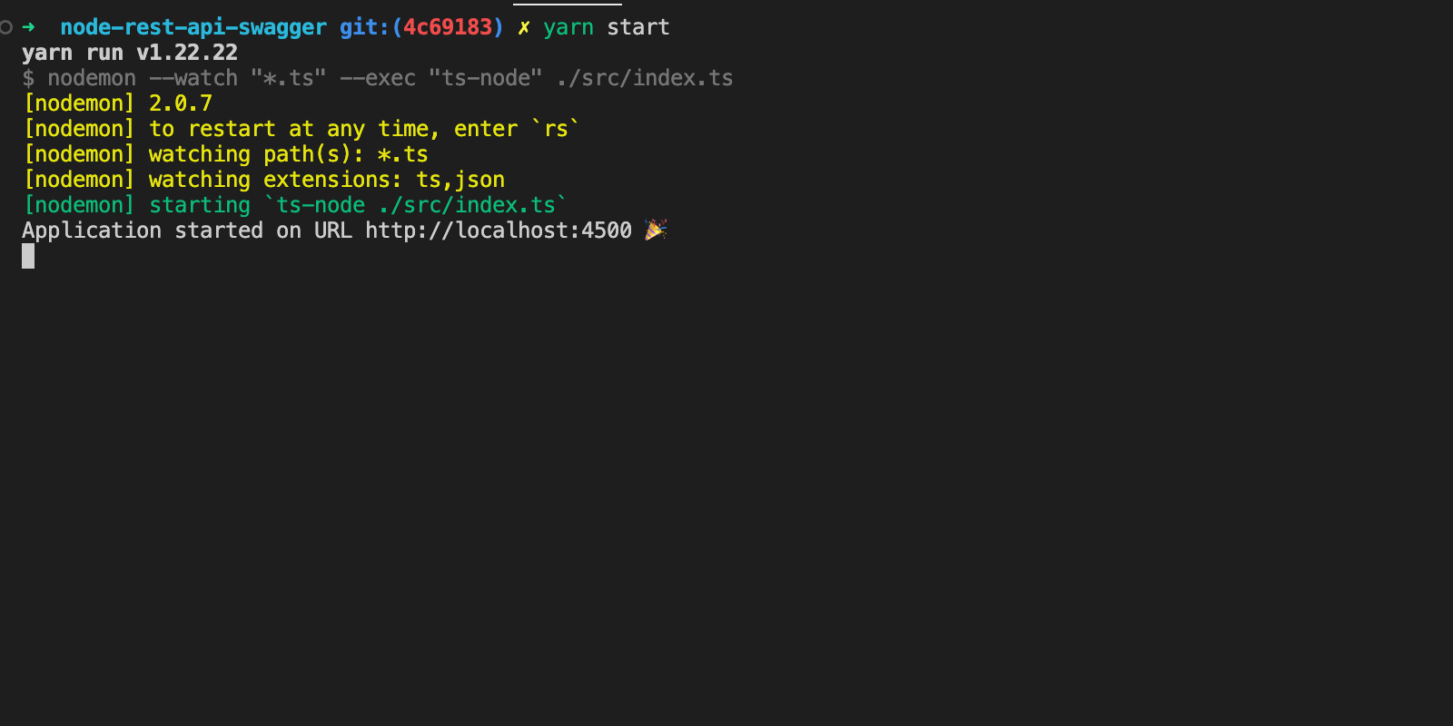 Build the Docker image of a Node.js application