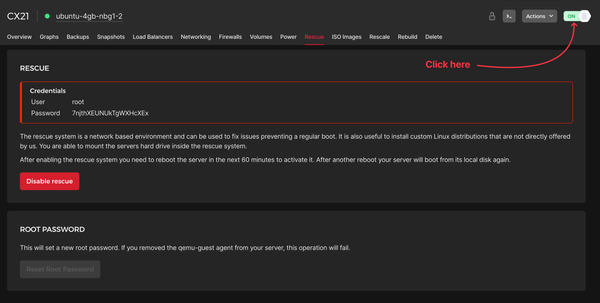Use Hetzner’s rescue mode to unlock your server