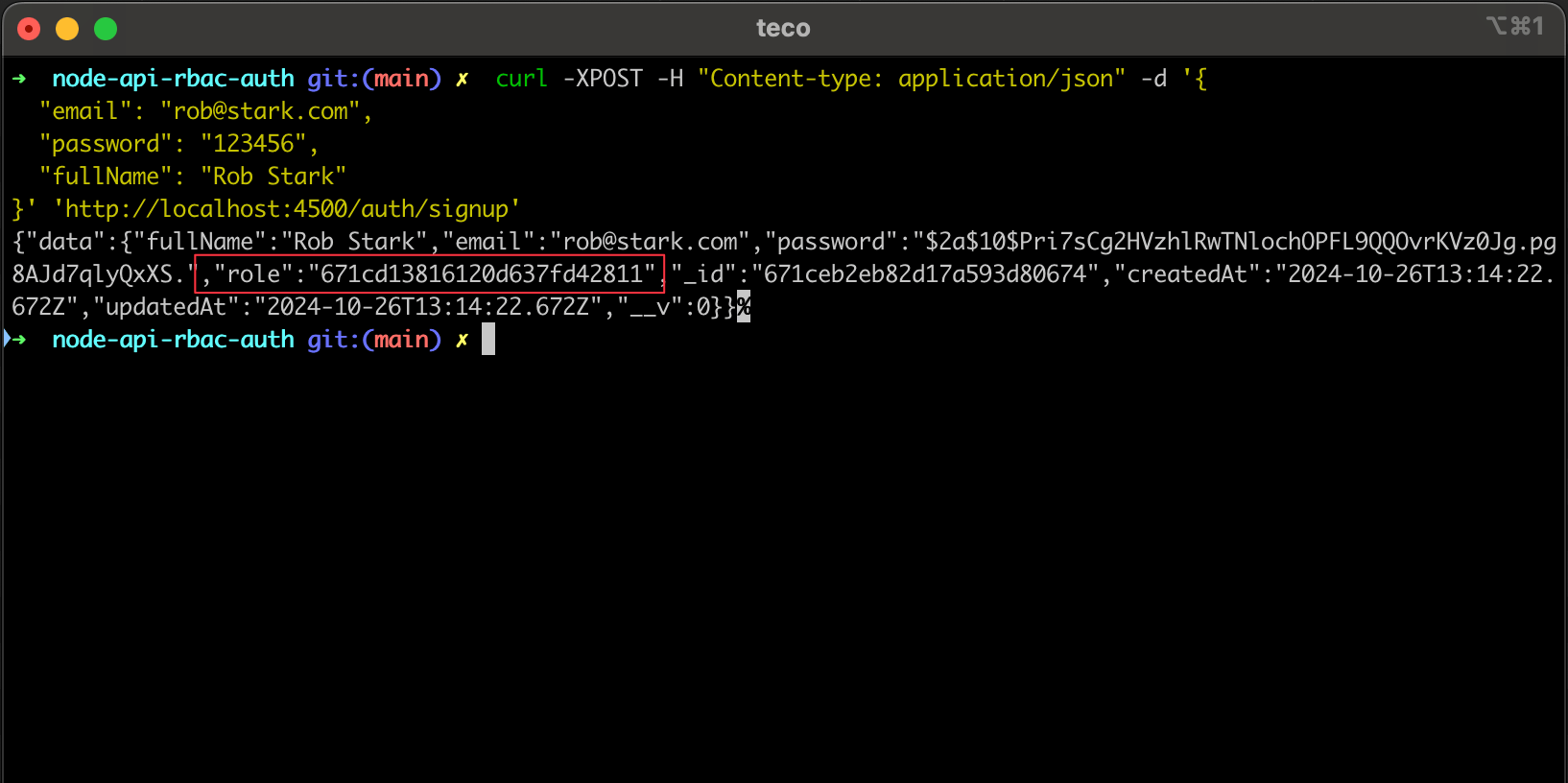Implement Role-based Access Control in a Node.js API